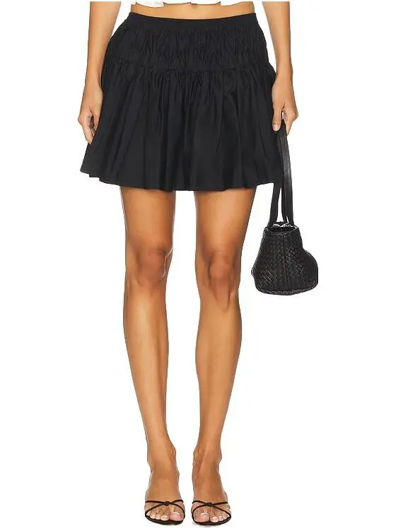 LOVERS AND FRIENDS Idun Drop Waist Mini Skirt - Black