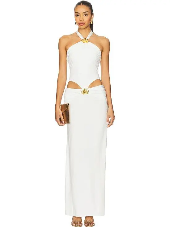 CIN CIN Imperial Orchid Maxi Dress - Pearl