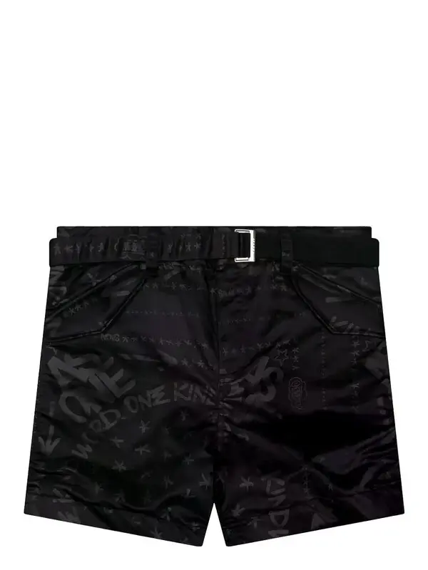Sacai X Eric Haze Bandana-print Shorts - Black