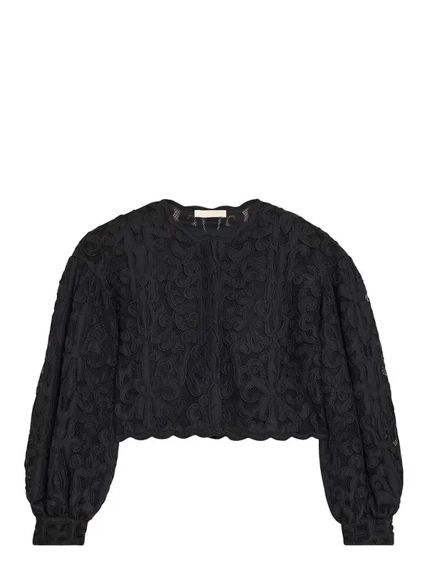 Ulla Johnson Coletta Appliqué Jacket - Noir