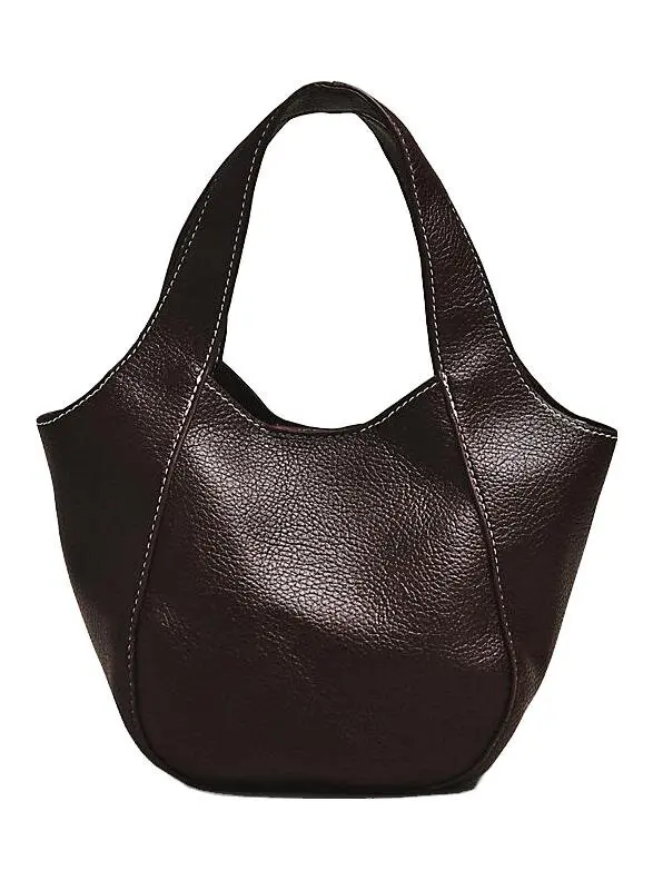 Anthropologie Sonia Mini Slouchy Tote Bag - Chocolate