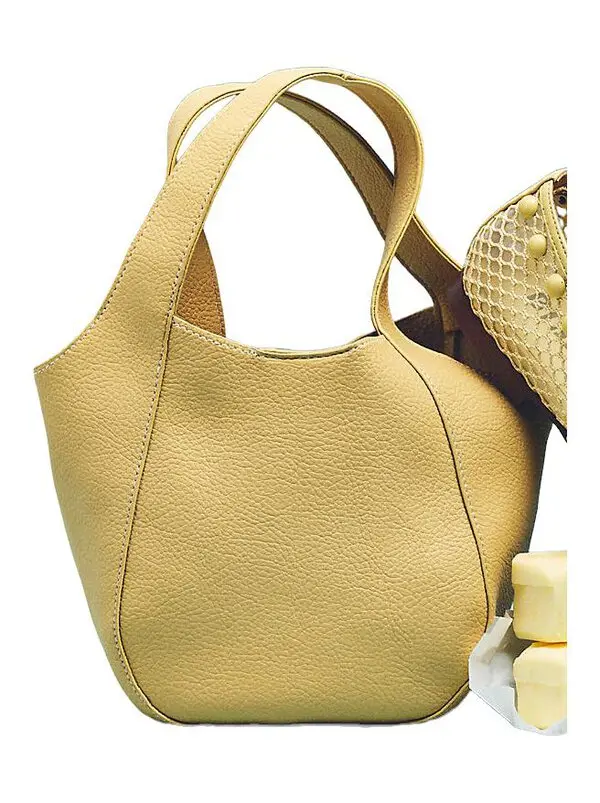 Anthropologie The Sonia Mini Slouchy Tote Bag - Light Yellow