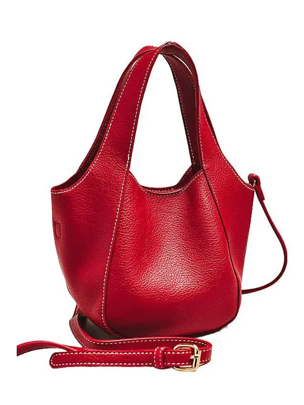 Anthropologie Sonia Mini Slouchy Tote Bag - Red