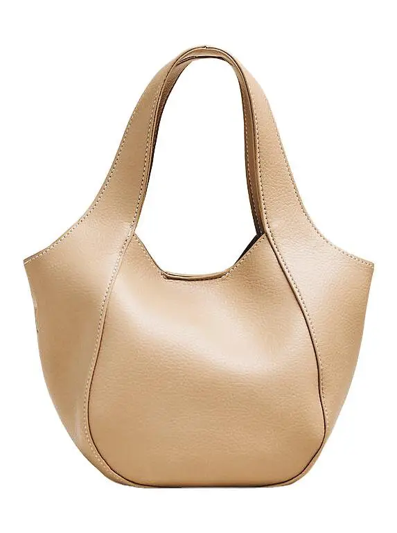 Anthropologie Sonia Mini Slouchy Tote Bag - Tan