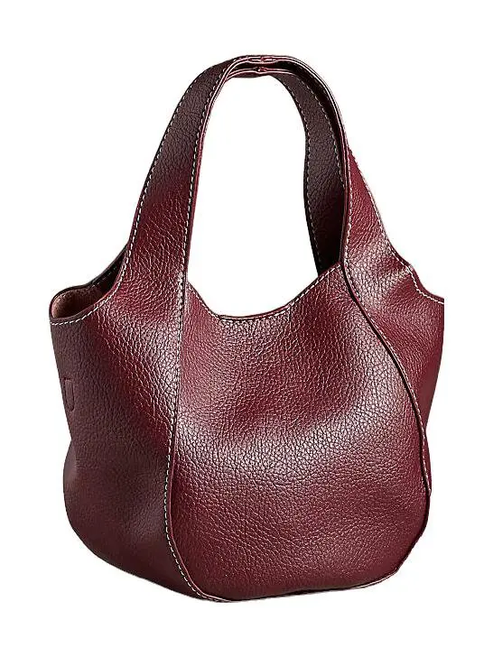 Anthropologie Sonia Mini Slouchy Tote Bag - Wine