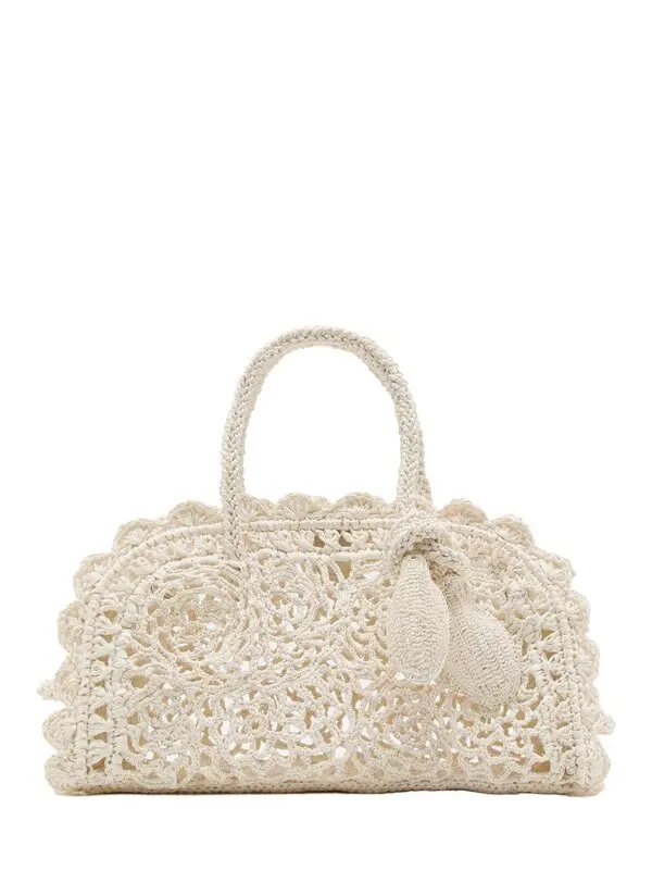 Jacquemus Petit Turismo Crochet Bag - White