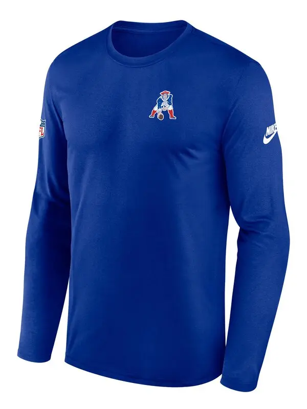 Nike New England Patriots Alt Legend Small Logo Dri-fit Nfl Long-sleeve T-shirt - Blue