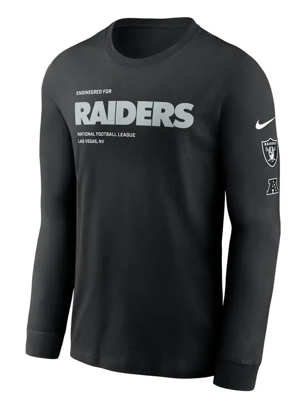 Nike Las Vegas Raiders Play To Win Essential Nfl Long-sleeve T-shirt - Black