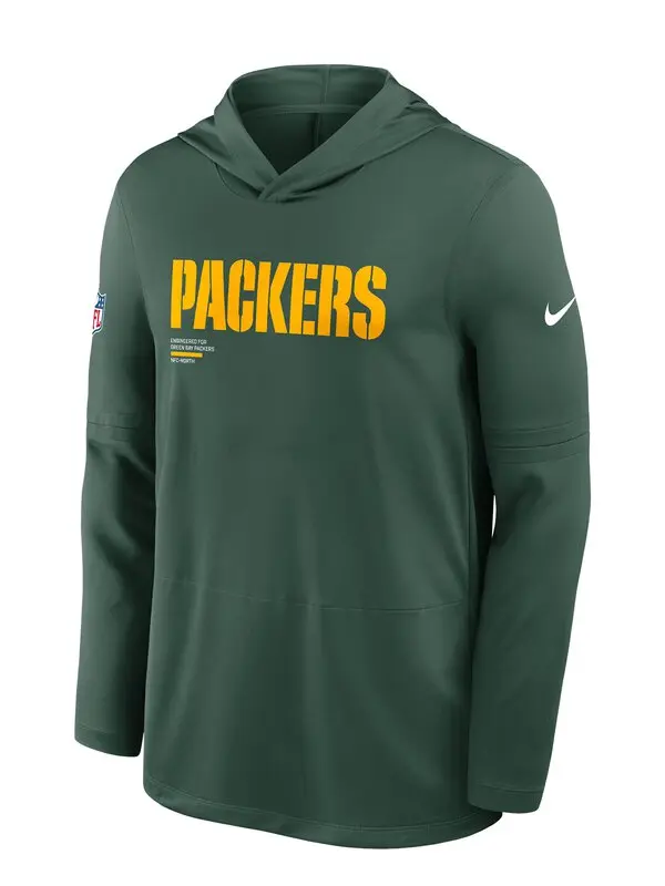 Nike Nfl Dri-fit Long-sleeve Hooded Top - Green