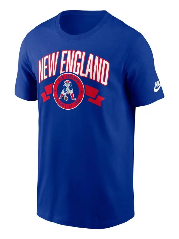 Nike New England Patriots Rewind Front And Back Hit Essential Nfl T-shirt - Blue