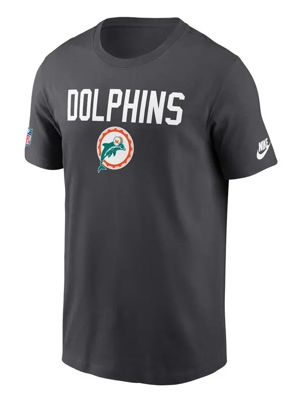 Nike Miami Dolphins Alt Onside Conversion Dri-fit Nfl T-shirt - Grey