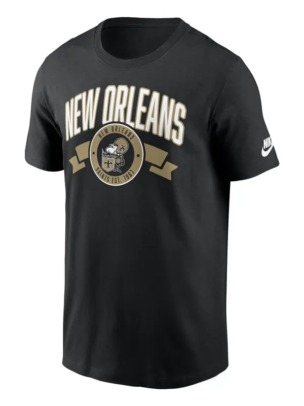 Nike New Orleans Saints Rewind Front And Back Hit Essential Nfl T-shirt - Black