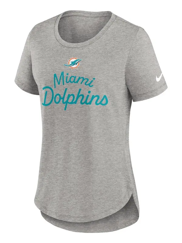 Nike Miami Dolphins Script Nfl T-shirt - Grey