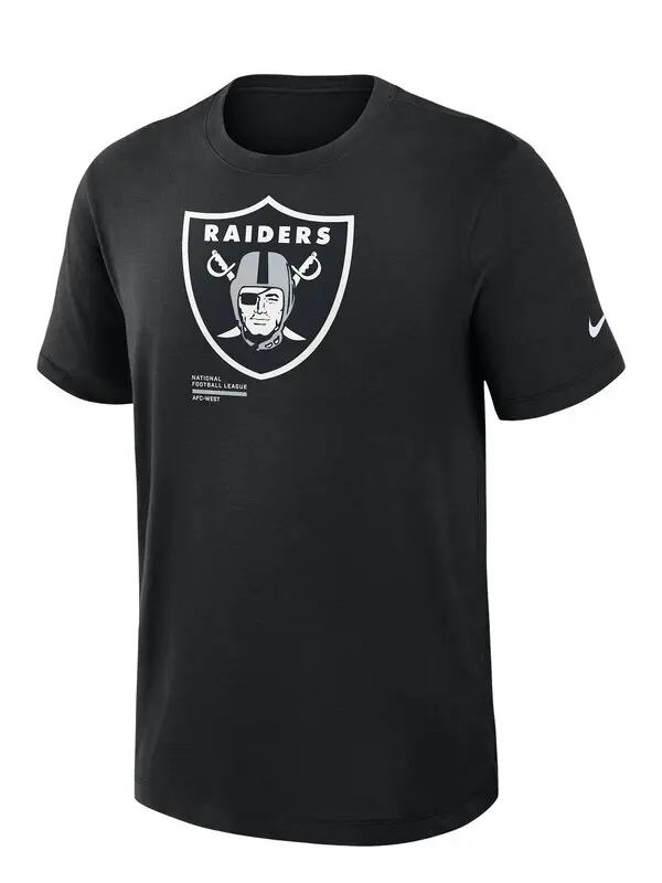 Nike Las Vegas Raiders Slub Dri-fit Nfl T-shirt - Black