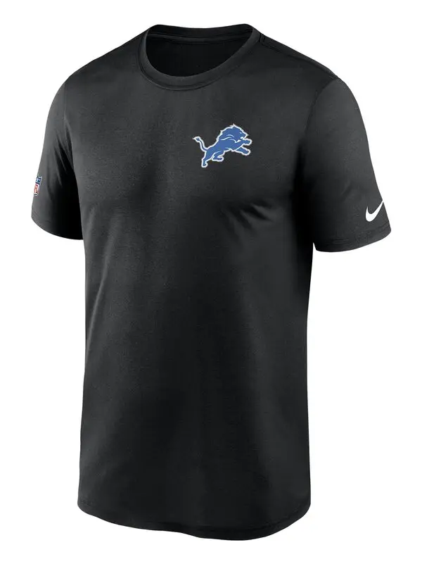 Nike Detroit Lions Alt Legend Small Logo Dri-fit Nfl T-shirt - Black