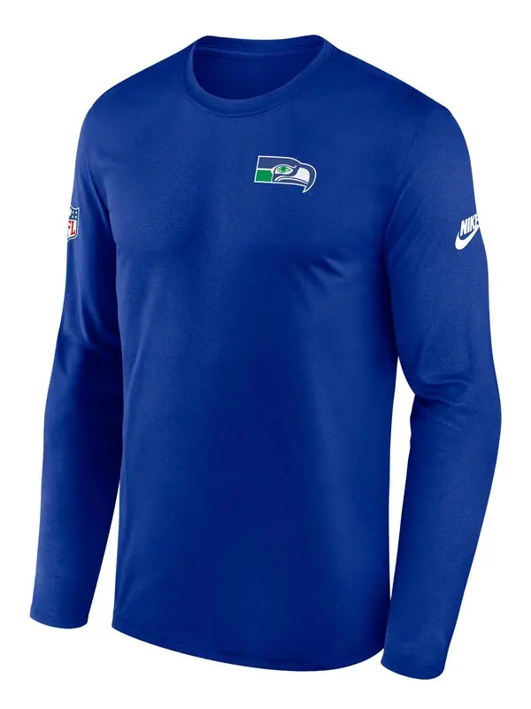 Nike Seattle Seahawks Alt Legend Small Logo Dri-fit Nfl Long-sleeve T-shirt - Blue
