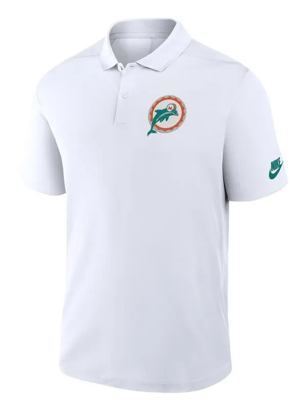Nike Miami Dolphins Rewind Victory Dri-fit Nfl Polo - White