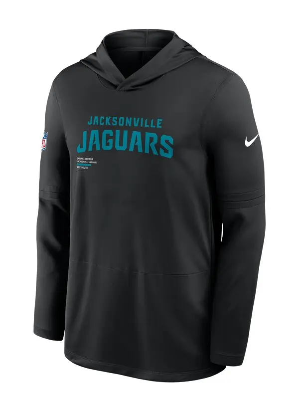 Nike Jacksonville Jaguars Sideline Dri-fit Nfl Long-sleeve Hooded Top - Black