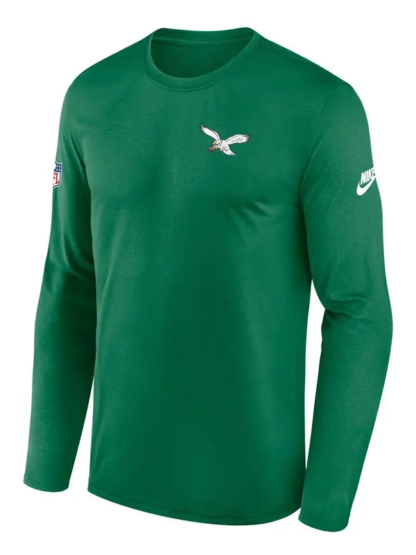 Nike Philadelphia Eagles Alt Legend Small Logo Dri-fit Nfl Long-sleeve T-shirt - Green
