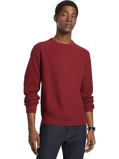 Michael Kors Wool Blend Crewneck Sweater - Red