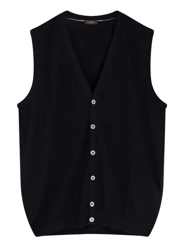 NUGNES 1920 Virgin Wool Vest - Black