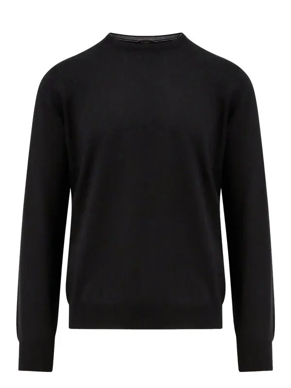 NUGNES 1920 Virgin Wool Basic Sweater - Black