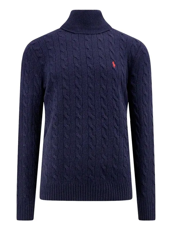 Polo Ralph Lauren Certified Wool And Cashmere Turtleneck - Blue