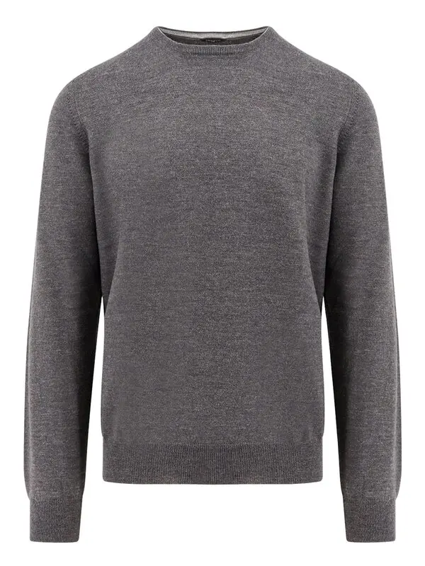 NUGNES 1920 Virgin Wool Basic Sweater - Grey