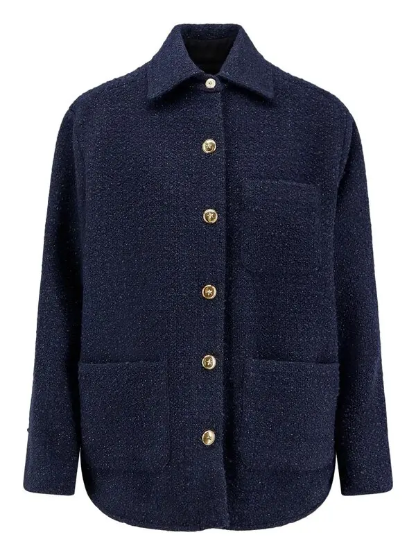 Pinko Ghiacciolo Tweed Jacket - Blue