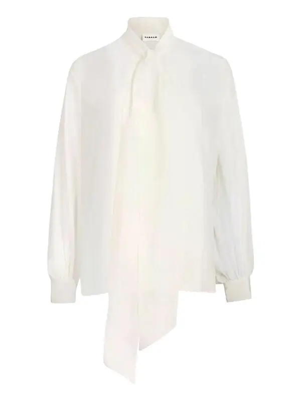 P.a.r.o.s.h Bow-detail Silk Blouse - White