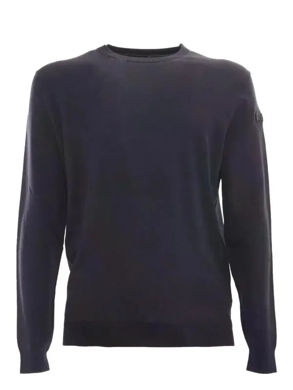 RRD Round-neck Sweater With Logo Patch - Blue