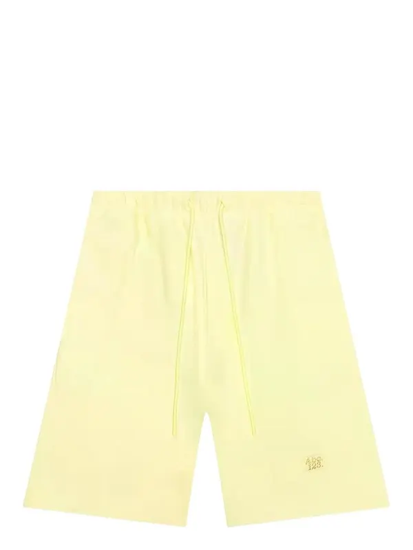 ADVISORY BOARD CRYSTALS Logo-patch Drawstring Shorts - Yellow