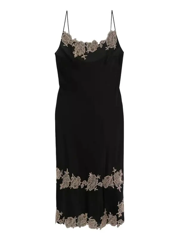 Carine Gilson Silk Nightdress - Black