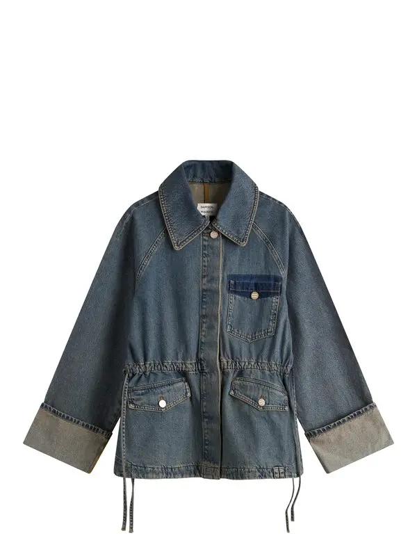 DAMSON MADDER Emilie Workwear Denim Jacket - Dusty