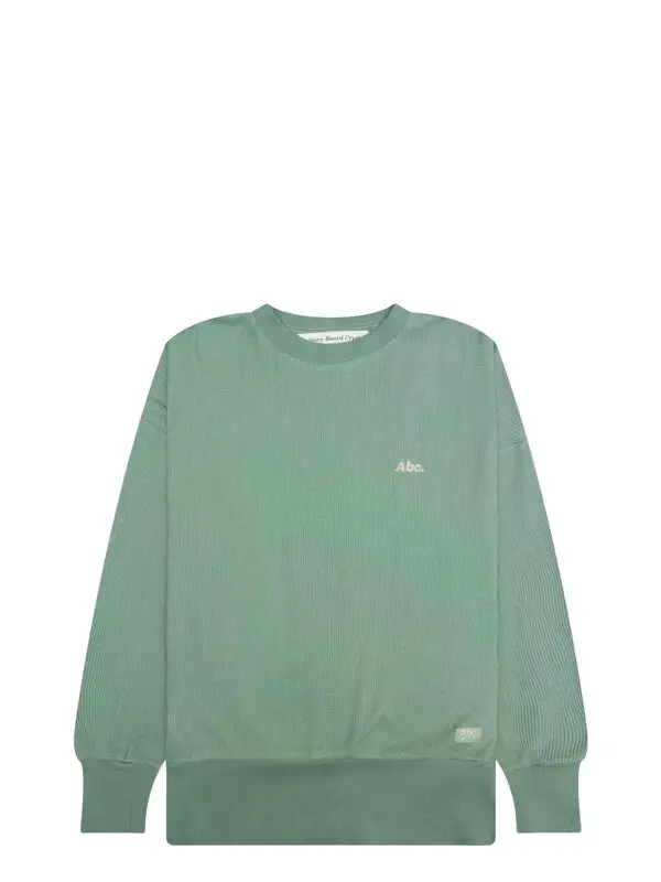 ADVISORY BOARD CRYSTALS Waffle Crew-neck Sweatshirt - Green