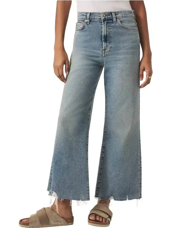 Splendid Cropped Wide Leg Jean - Blue