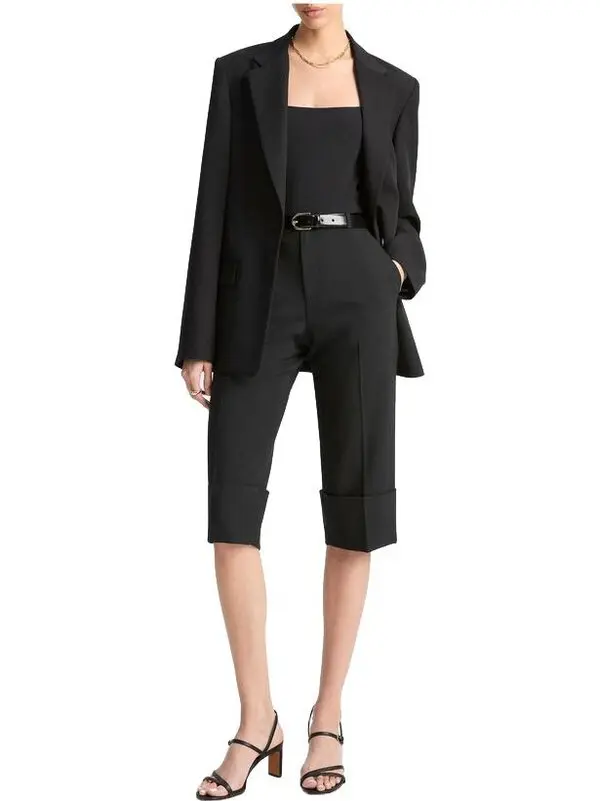 Vince Cuffed Cropped Pant - Black