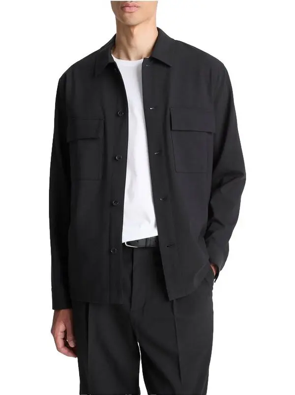 Vince Tailored Shirt Jacket - Black