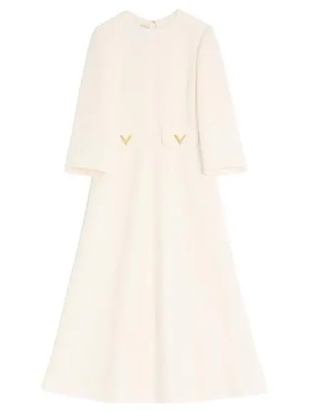 Valentino Garavani Crepe Couture Midi Dress - Neutral