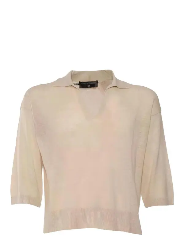 FILIPPO DE LAURENTIIS Three-quarter-sleeve Top - Neutrals