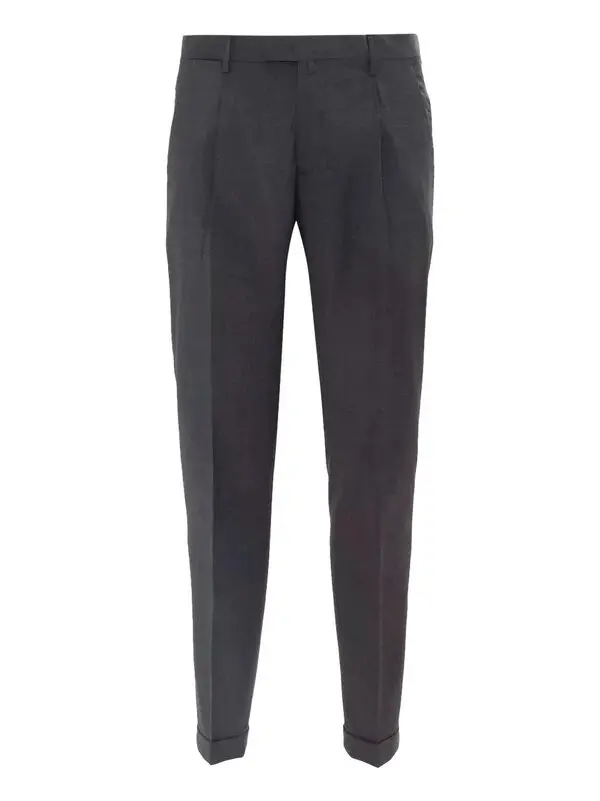 BRIGLIA 1949 Pleated Cuff Trousers - Grey