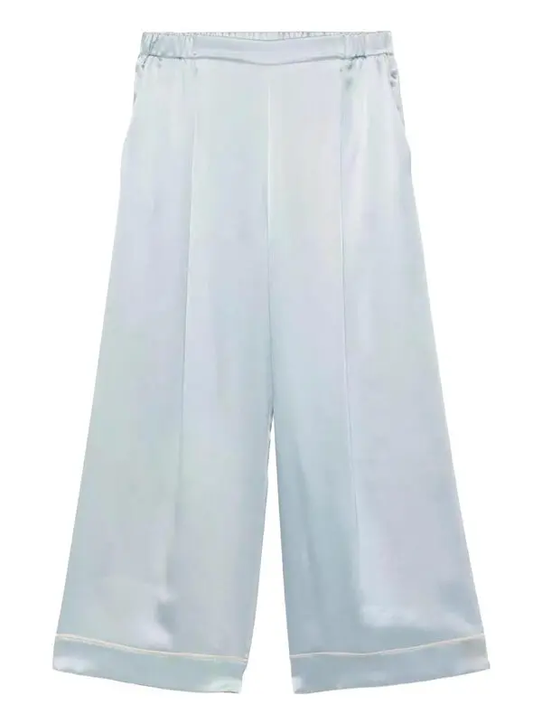 Carine Gilson Satin Pajama Trousers - Blue