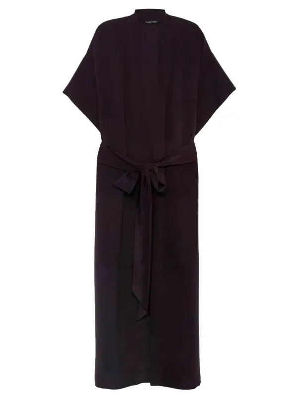 Carine Gilson Crepe Dressing Gown - Purple