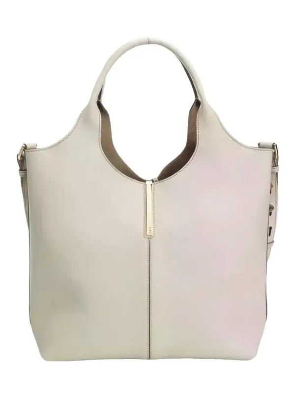 TOD'S Top-handle Leather Tote Bag - Neutrals