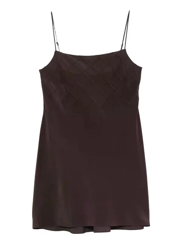 Carine Gilson Silk Slip Dress - Brown