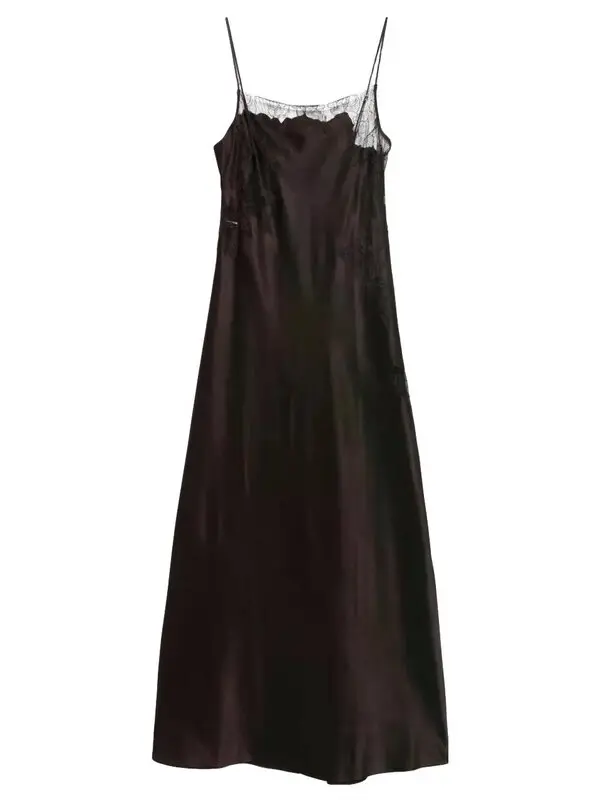 Carine Gilson Silk Long Gown - Brown