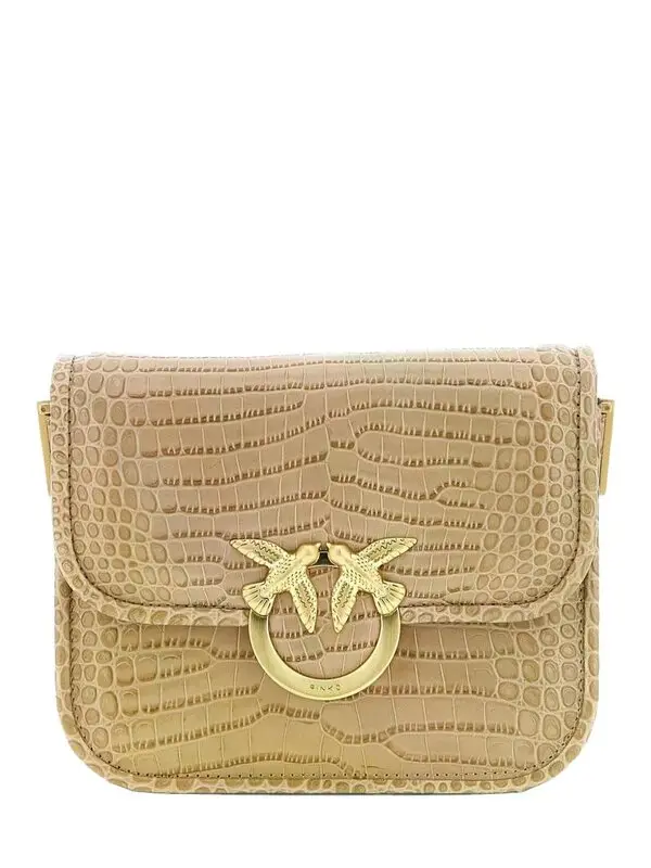 Pinko Mini Love Bag Box Shoulder Bag - Neutrals