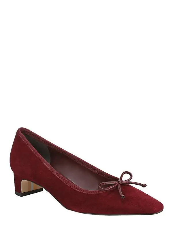 Sam Edelman Rinda Kitten Heel Pumps - Red Suede