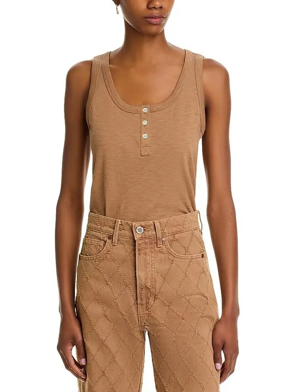 Veronica Beard Harrison Tank Top - Hazelnut