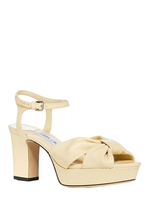 JIMMY CHOO Heloise 80 Sandals - Buttermilk